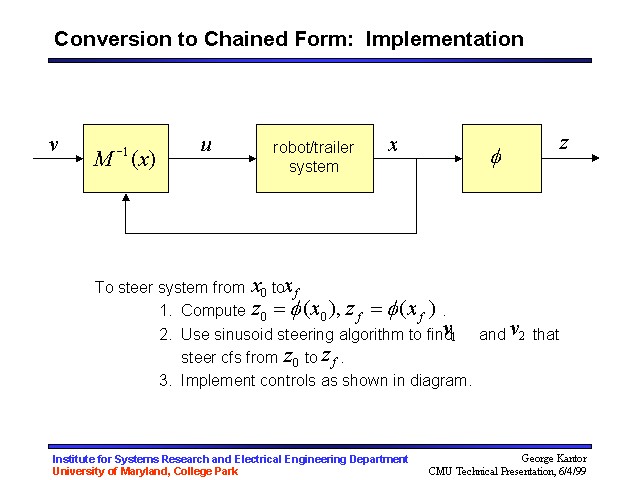 Conversion to Chained Form: Implementation